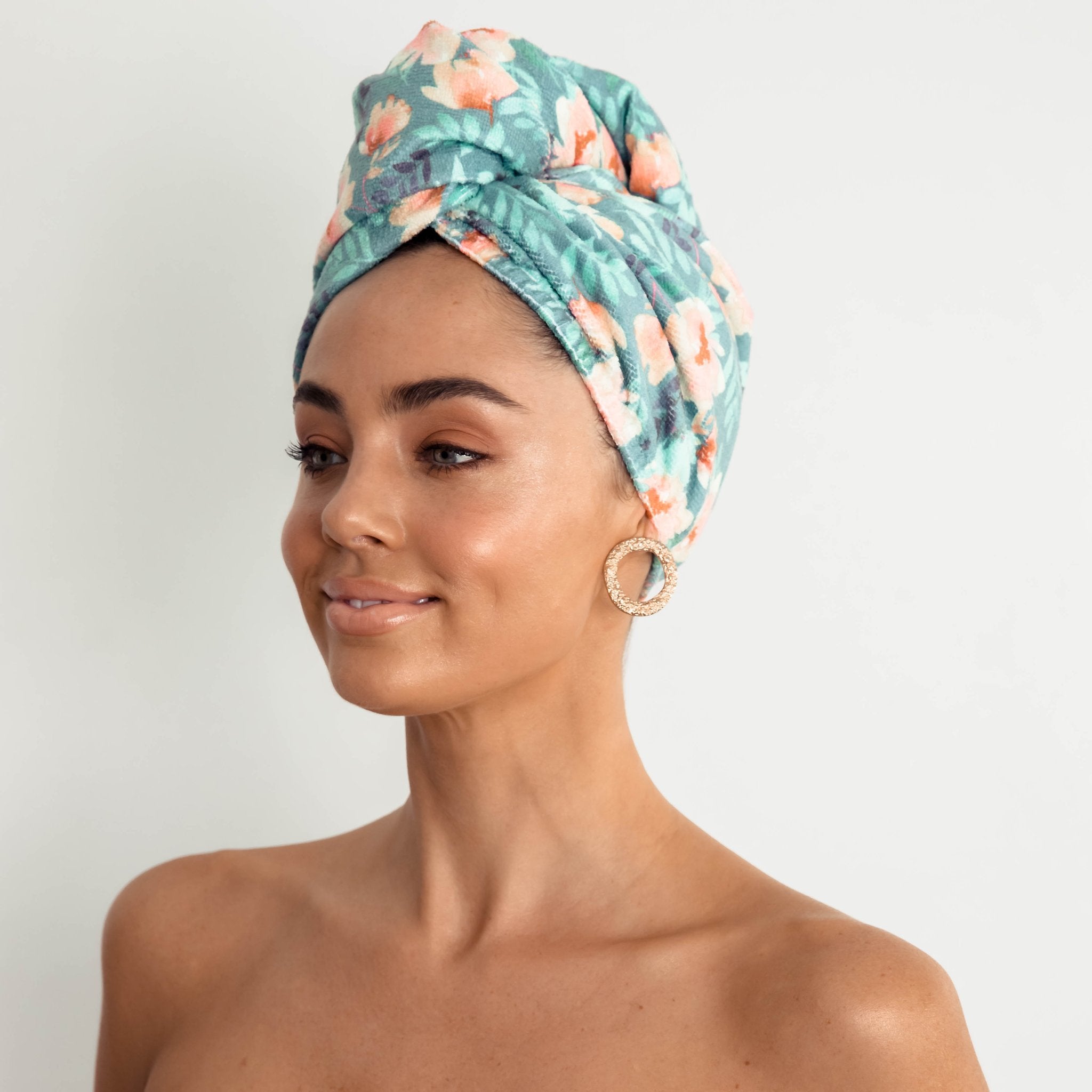 LOUVELLE Riva Hair Towel Wrap Poolside Peony | Shop KALOSOPHIE – Kalosophie